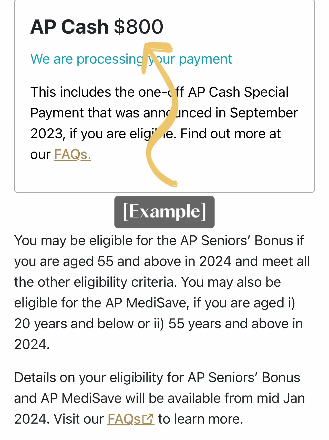 🇸🇬 Am I eligible for the AP Cash? - Up to $800 💰 | Gallery posted by ...