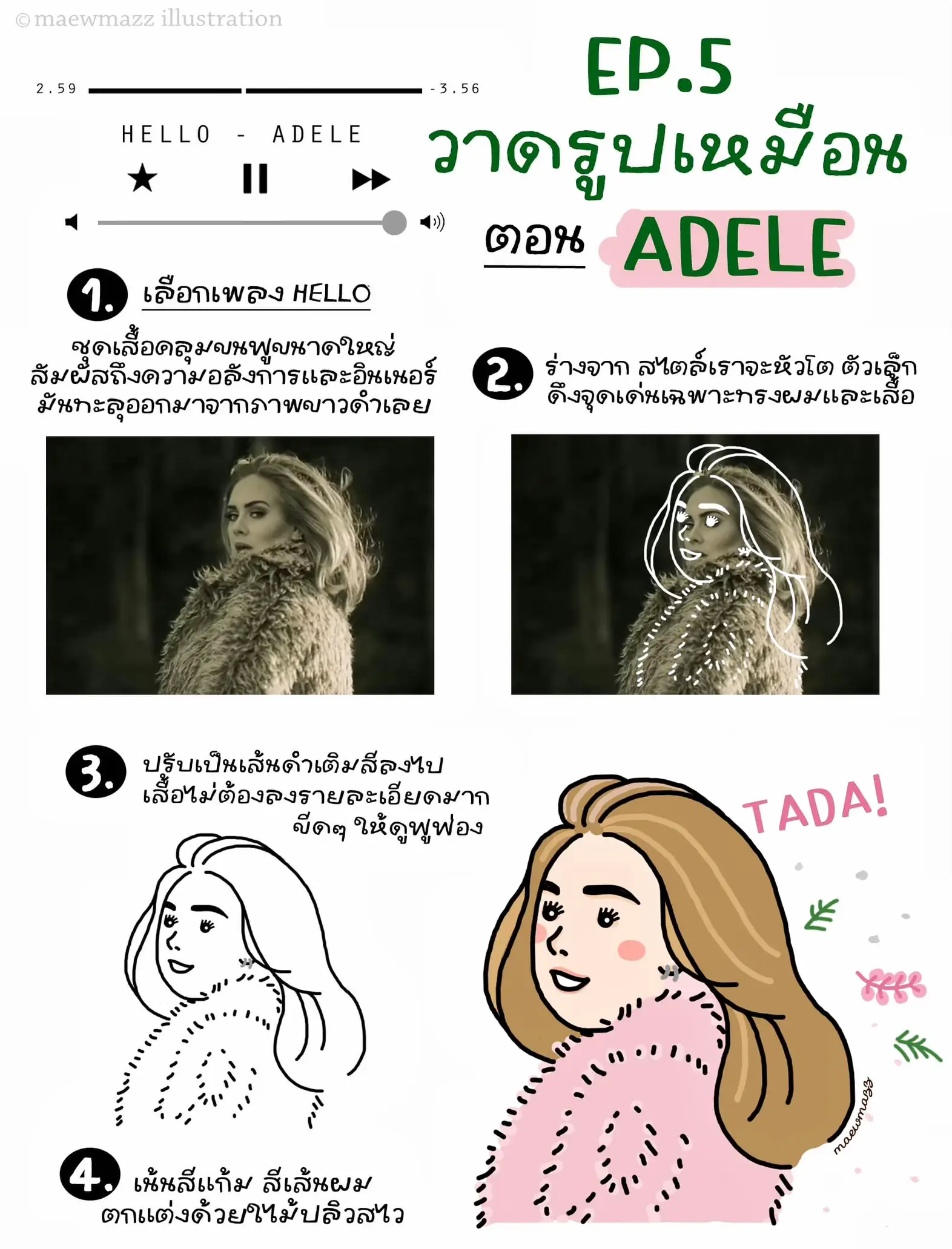 EP。私が夢中になっている母親、ADELEを描きましょう。 🪞🪽🦚 | แหมวพาเพลินが投稿したフォトブック | Lemon8