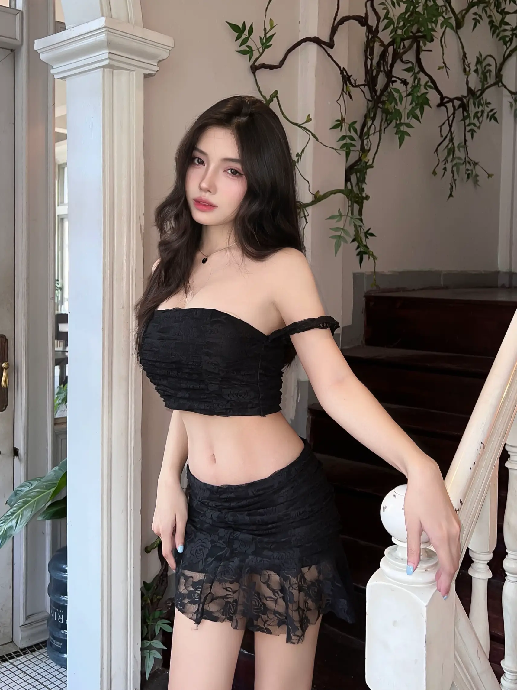 💋OOTD แต่งลุค พส.เวียดนามเก๋ๆ ไปคาเฟ่จึ้งๆ 🖤 | แกลเลอรีที่โพสต์โดย Cherry ʚAngelɞ | Lemon8