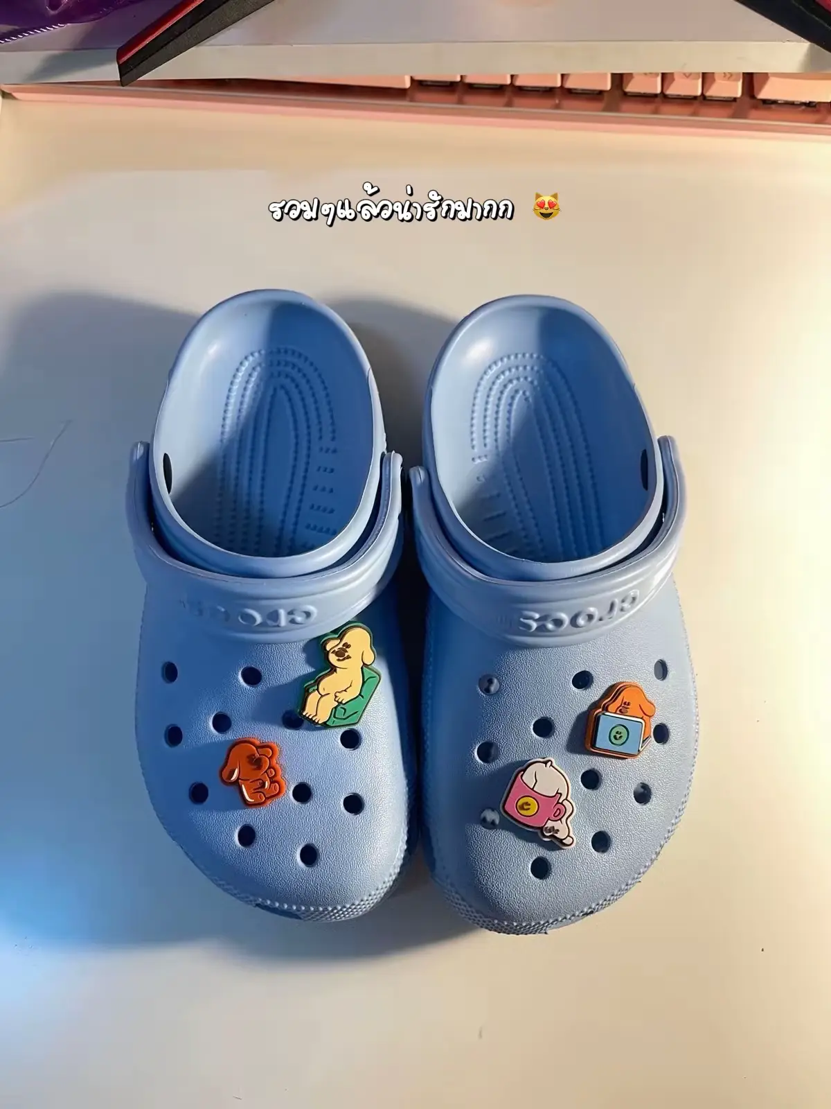 Crocs Classic Clog #blue calcite 🥣 | แกลเลอรีที่โพสต์โดย เปเล่🐆 | Lemon8