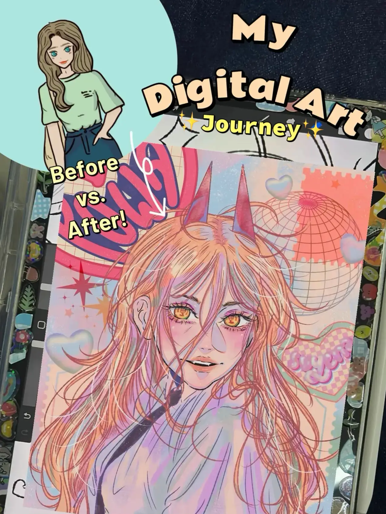My Digital Art Journey : Before vs. After 🎨👩‍🎨 | แกลเลอรีที่โพสต์โดย ...