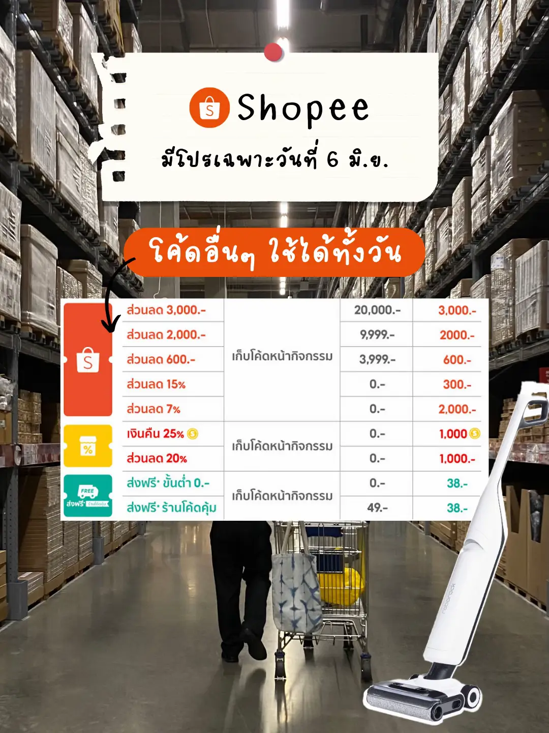 เซฟไว้เลย ️สรุปโปรโมชัน 6.6 Shopee VS Tiktok 🛍 | แกลเลอรีที่โพสต์โดย Paul Supakorn | Lemon8