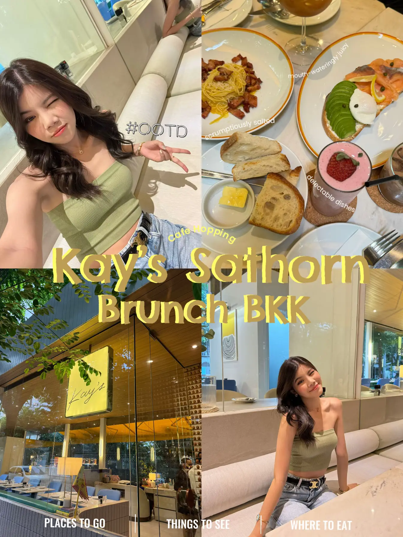 #OOTD Brunch Time At Kay’s Sathorn🥑 🌈 | แกลเลอรีที่โพสต์โดย Pupee 🐰*🥑 | Lemon8
