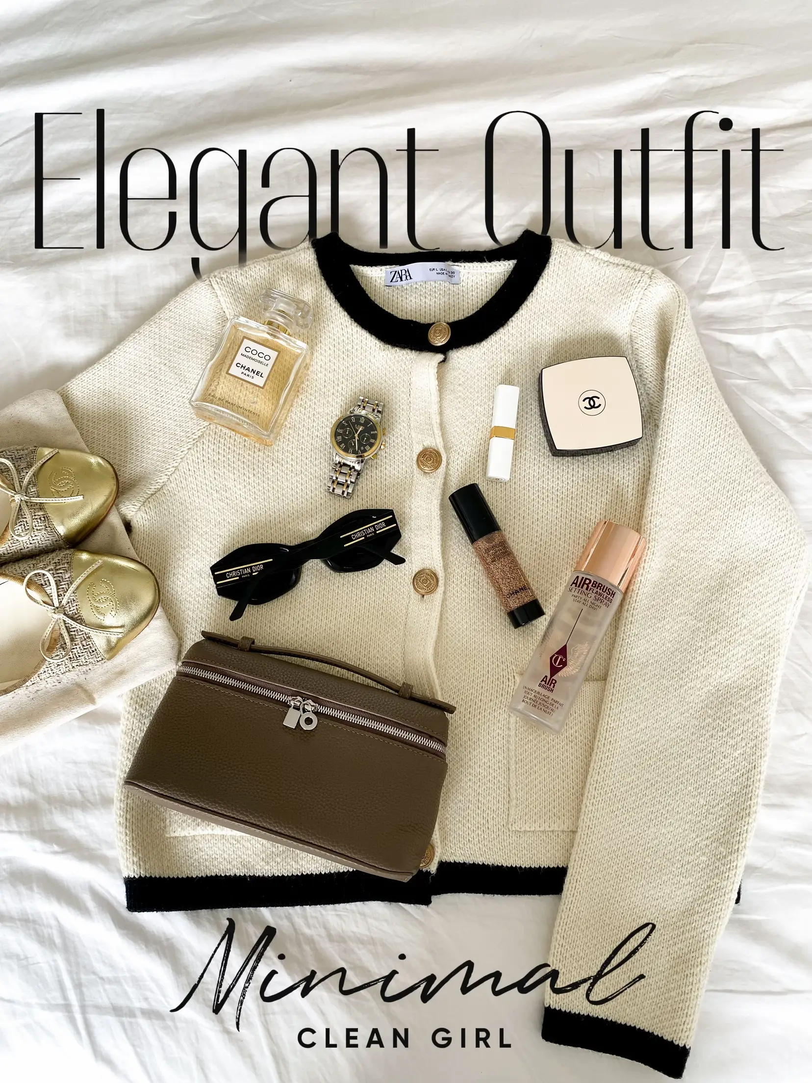 Elegant, Clean Girl Outfit 🖤🤍 | แกลเลอรีที่โพสต์โดย Mrs.Martins | Lemon8