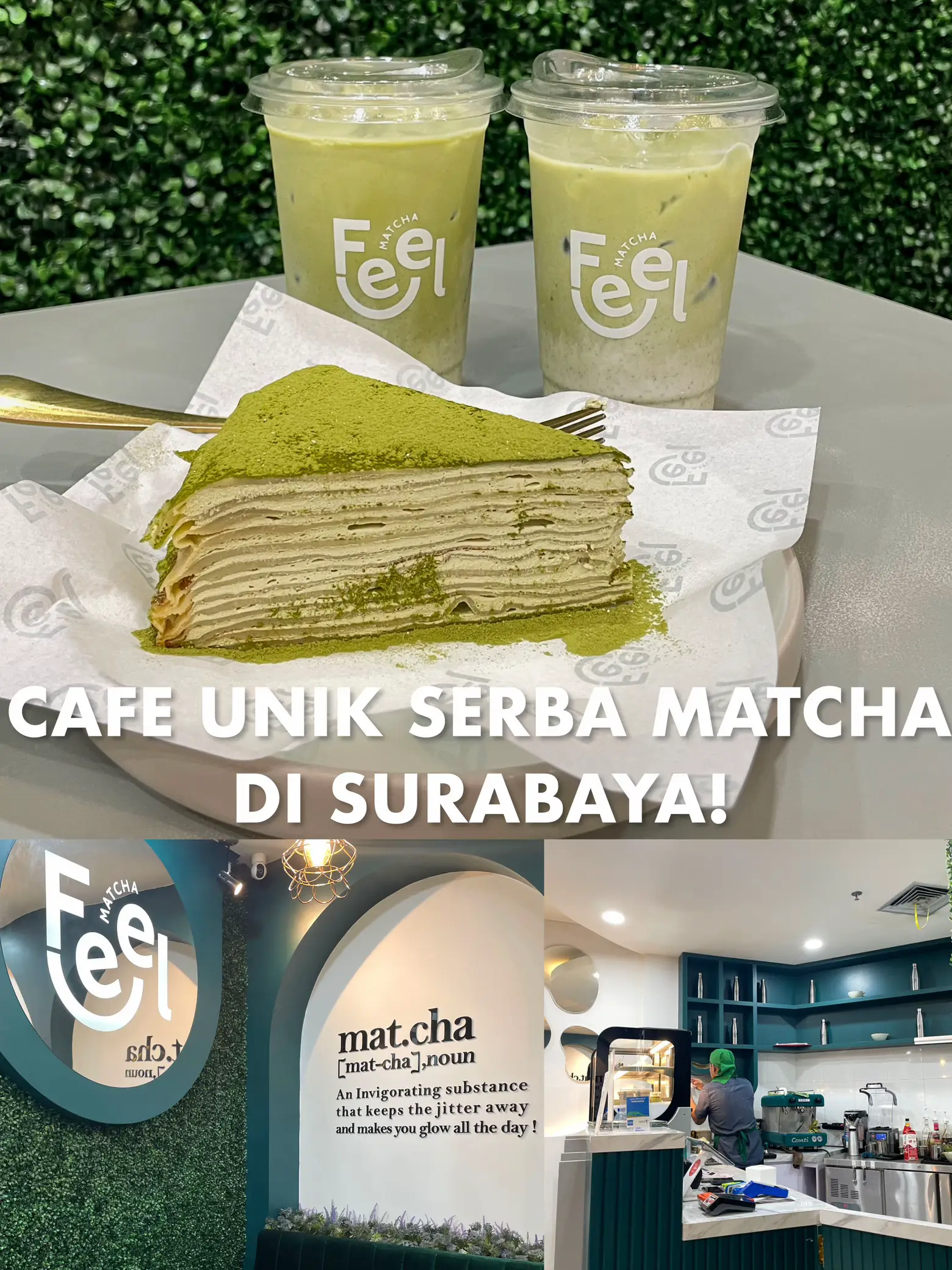 CAFE UNIK SERBA MATCHA DI SURABAYA?! | Galeri diposting oleh Syahra | Lemon8