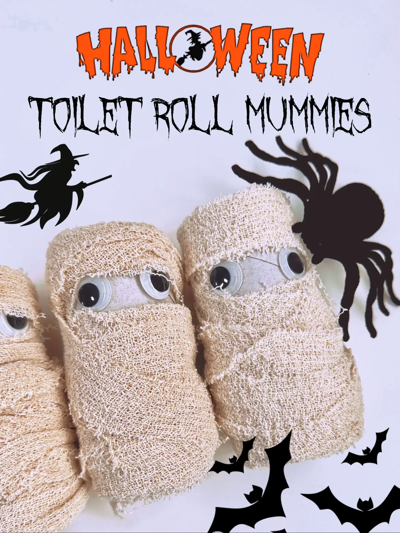 #1️⃣7️⃣ Halloween craft 🎃: Toilet roll mummy | Video published by ...