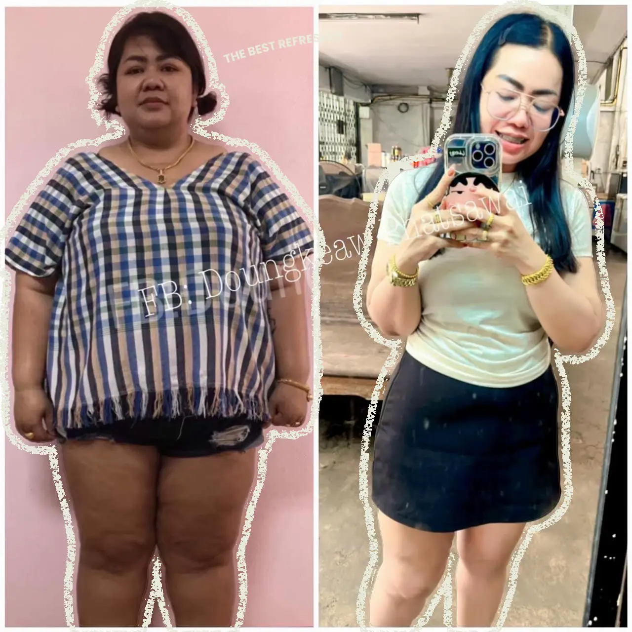 พี่กับน้อง รวมกันลดไป 87 Kg. 💪🏻 | แกลเลอรีที่โพสต์โดย Soraya Pothong | Lemon8