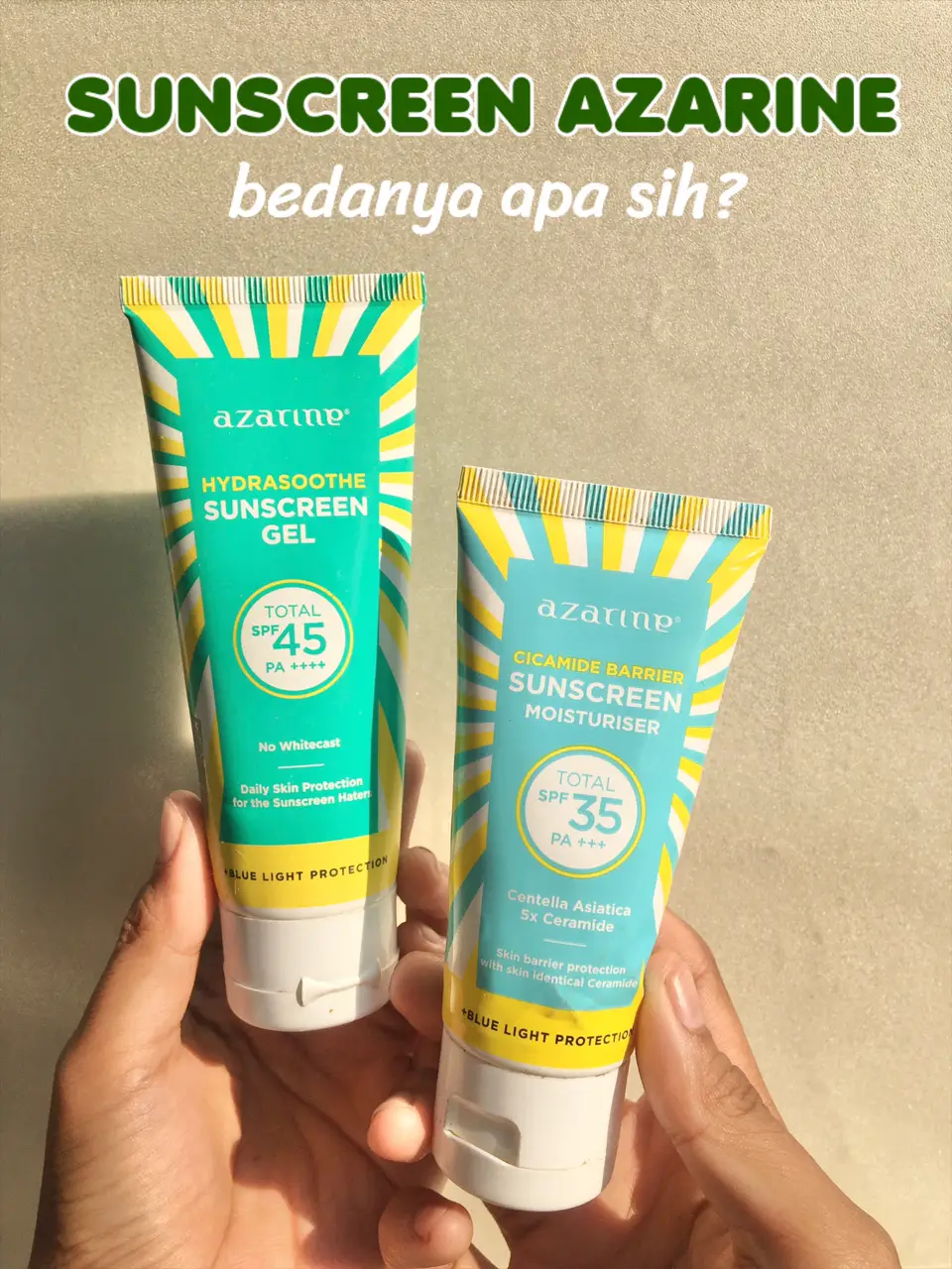 Apa sih perbedaan dari kedua sunscreen dari Azarin | Galeri diposting ...