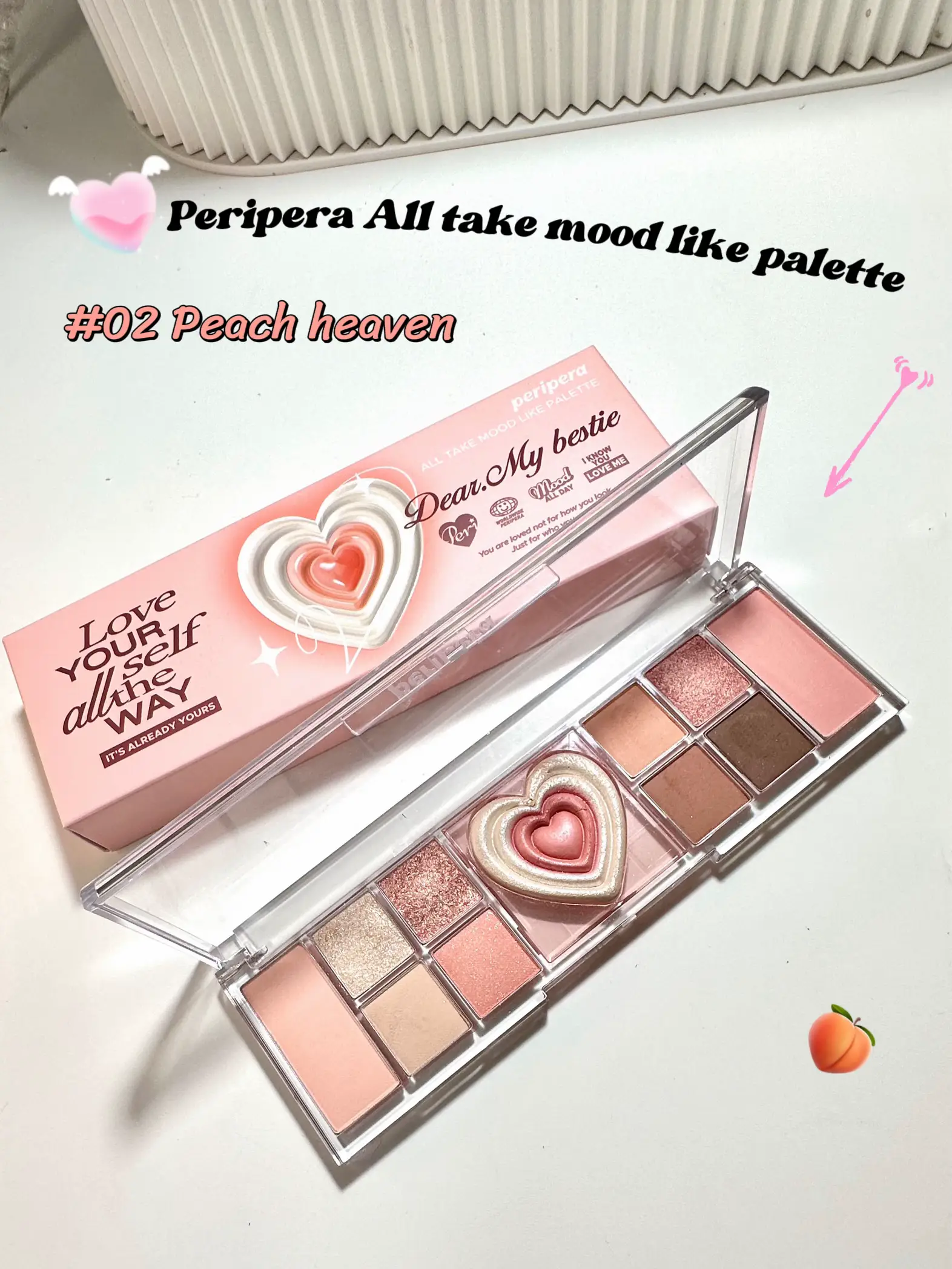 พาเลทตาPeripera #02 Peach heaven | แกลเลอรีที่โพสต์โดย Nananatt | Lemon8