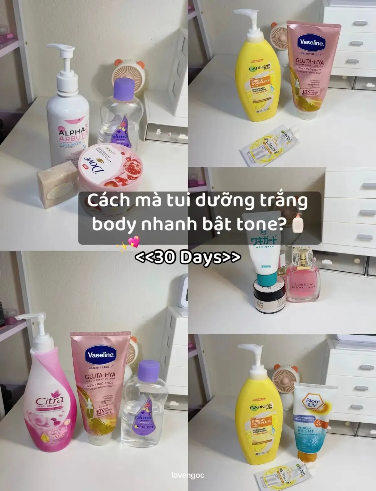 Routine Dưỡng Da Body TRẮNG PHÁT SÁNG Trong 2 Thá | Bộ sưu tập do Vũ ...