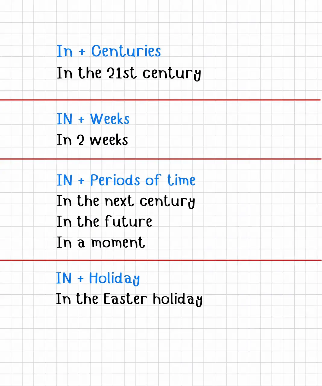 IN / ON / AT : Prepositions of Time | แกลเลอรีที่โพสต์โดย Lauren | Lemon8