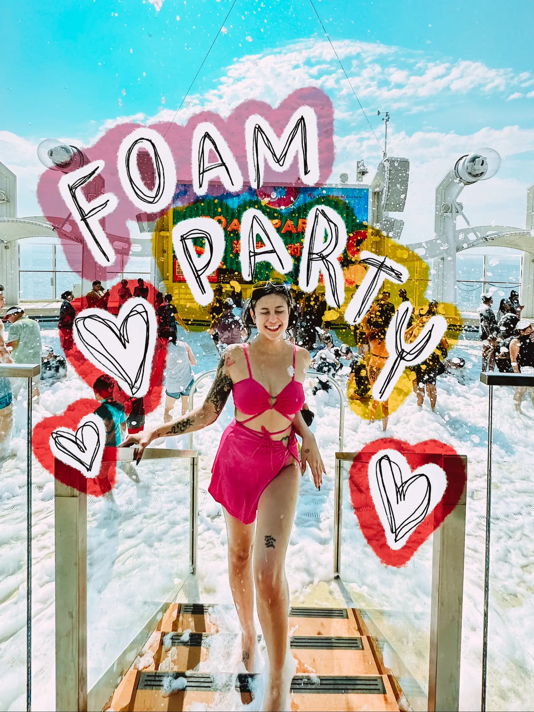 FOAM PARTY @ RESORTS WORLD CRUISES 🚢 | Video dipublikasikan oleh Karin Novilda | Lemon8