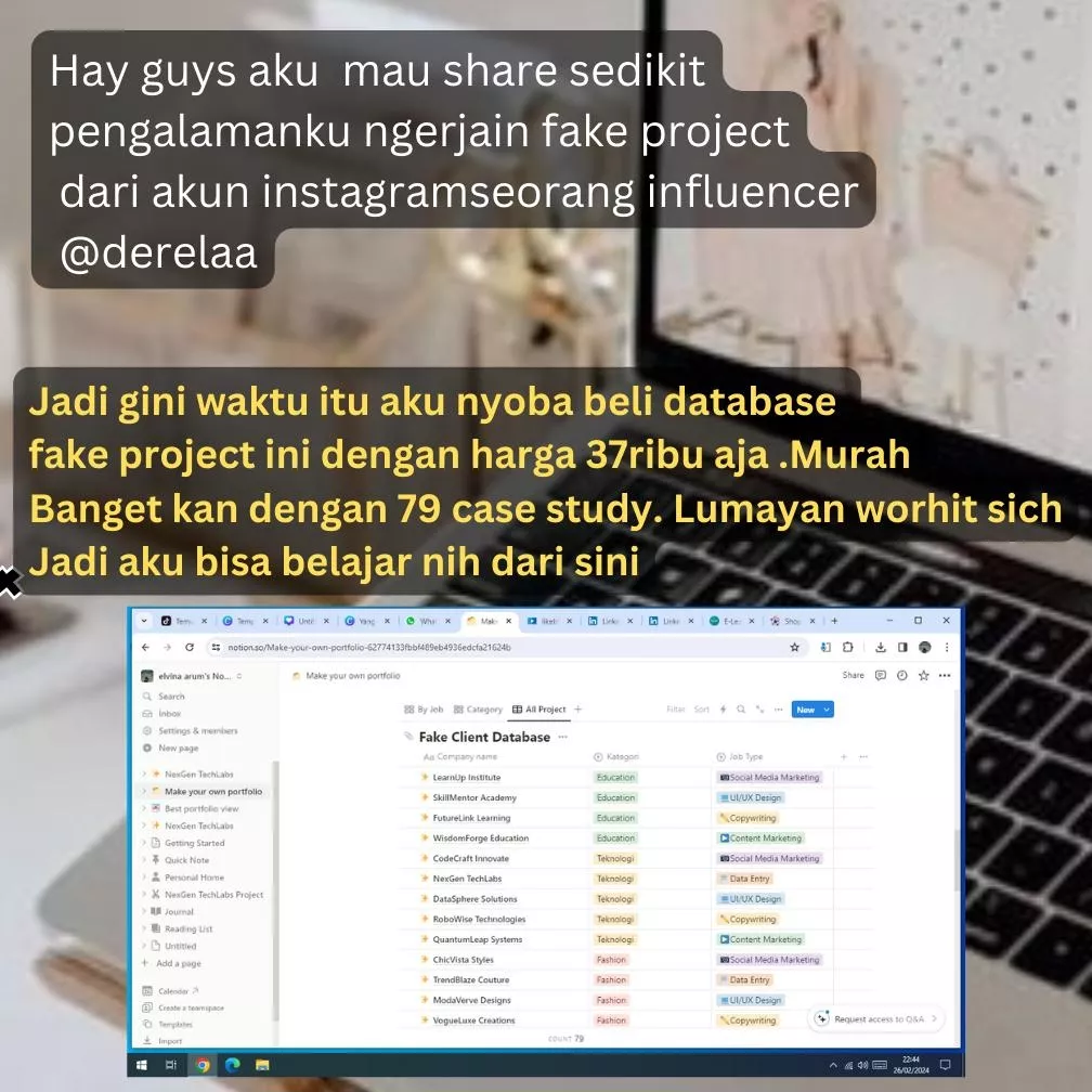 YANG AKU DAPAT DARI FAKE PROJECT | Galeri diposting oleh elvina arum ...