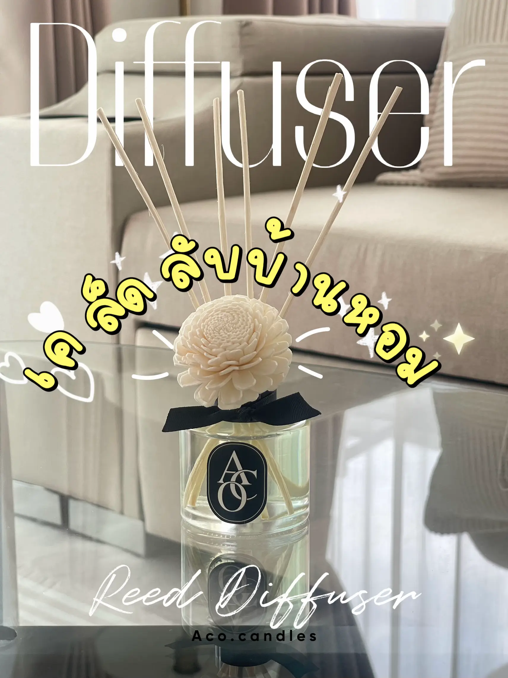ก้านไม้หอมปรับอากาศ | Reed Diffuser | แกลเลอรีที่โพสต์โดย Poomjai ♡ | Lemon8