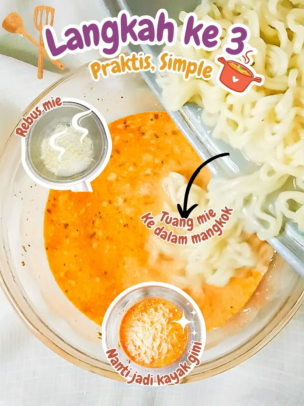 RAMEN HACK VIRAL 4 BAHAN PEDAS CREAMY MO NANGIS😭 | Galeri diposting oleh Hana | Lemon8