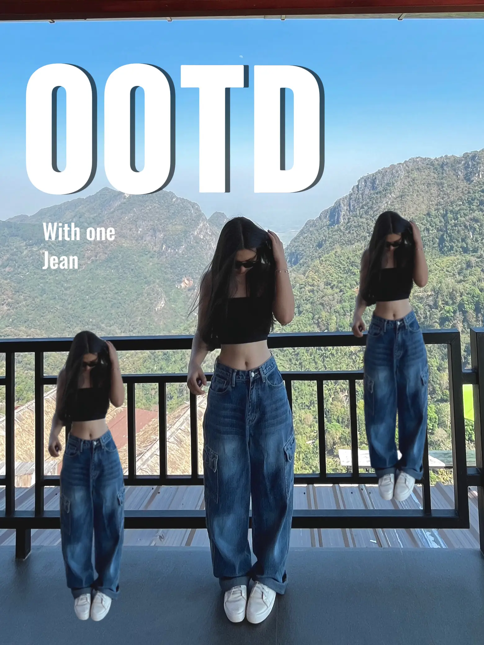 OOTD with one jeans | แกลเลอรีที่โพสต์โดย meandu.u🧁 | Lemon8