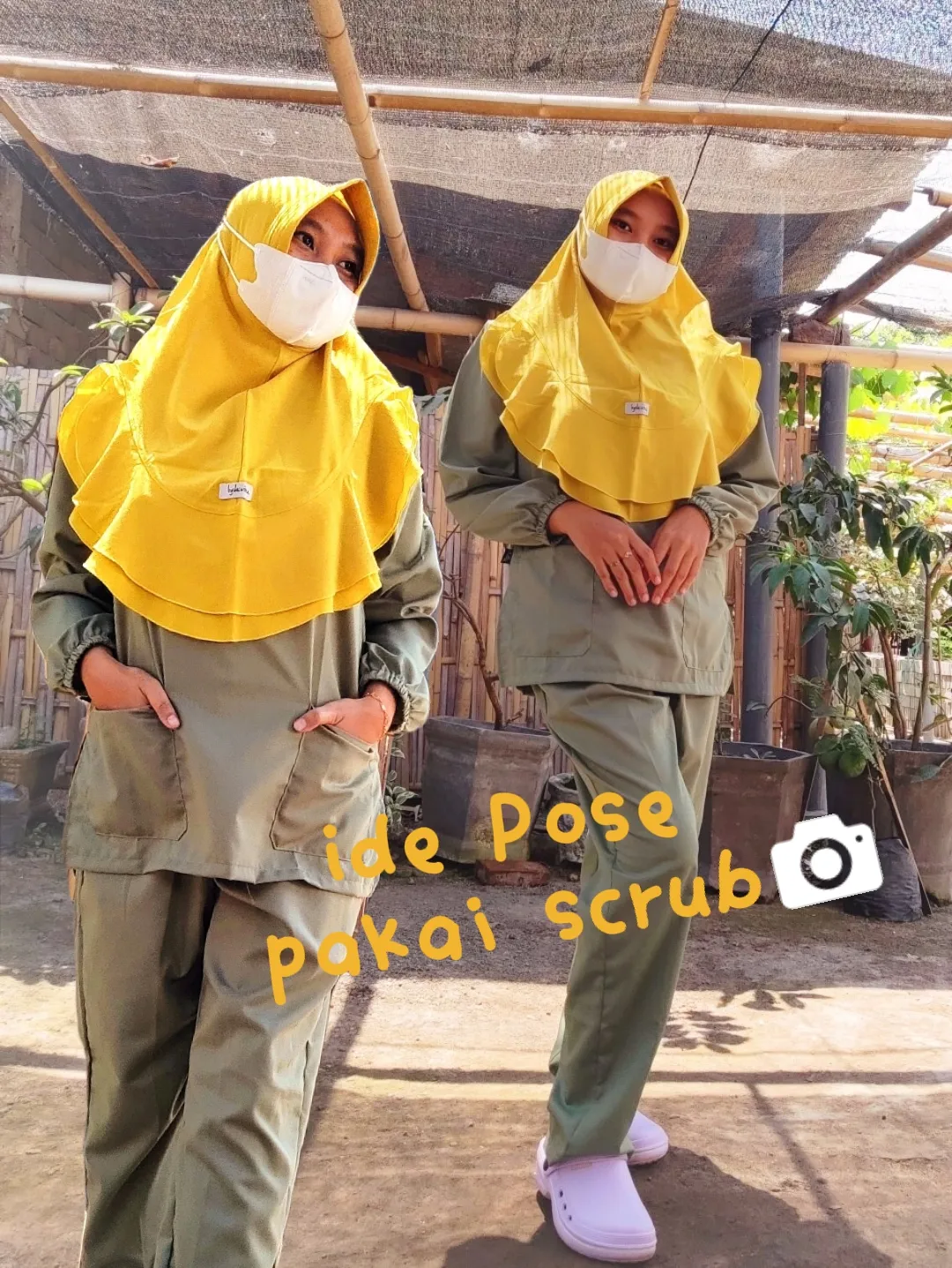 Ide Pose pakai scrub | Galeri diposting oleh Mika Utami | Lemon8