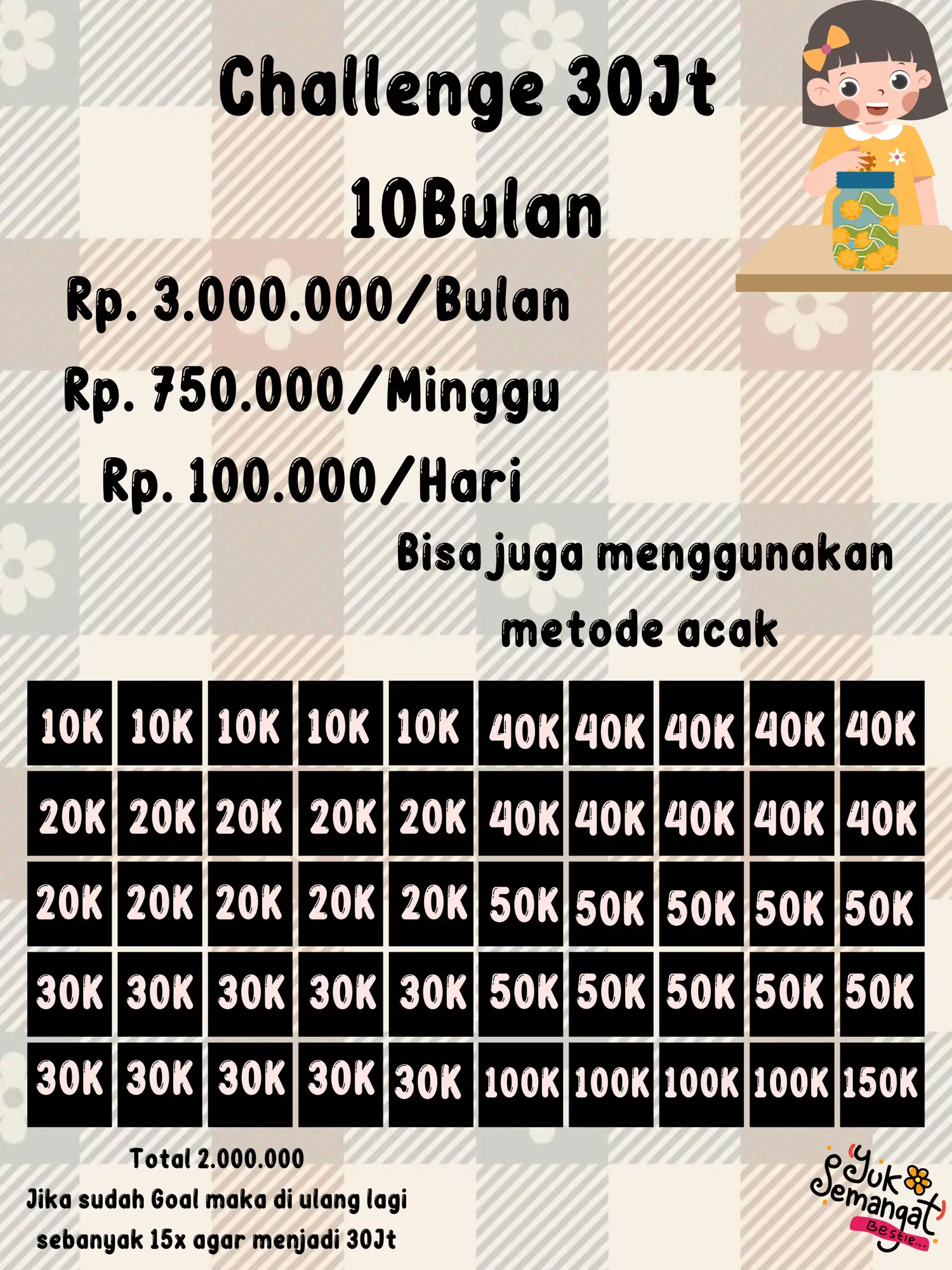 Tabel Nabung 30 Juta Setahun - Pencarian Lemon8