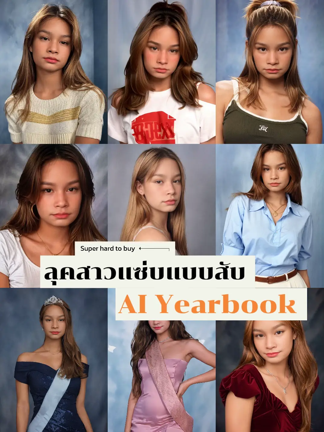 ลองใช้ AI Yearbook วัยรุ่นเมกา | แกลเลอรีที่โพสต์โดย Skyy | Lemon8