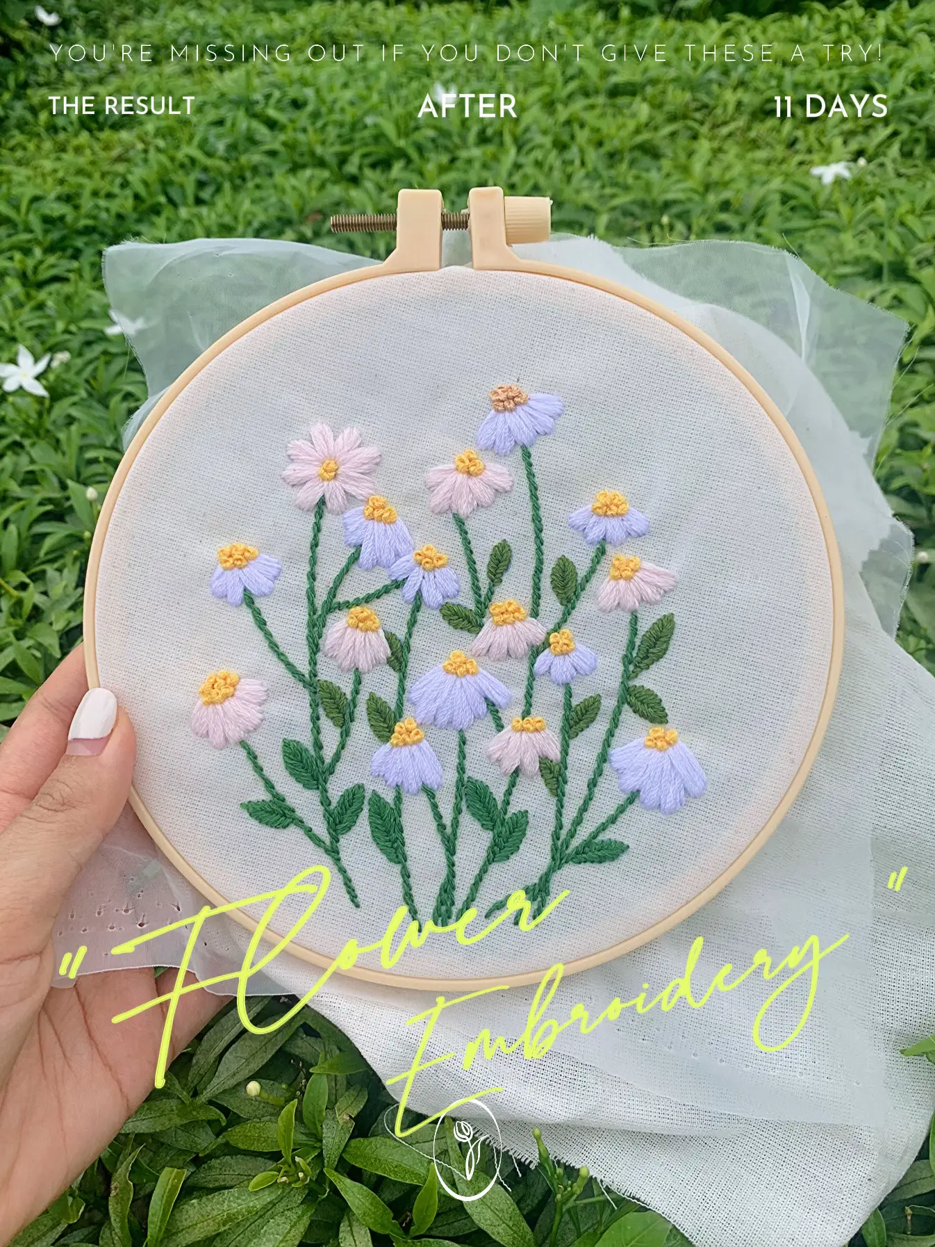 Embroidery Diary | Day 11 เสร็จแล้วมาดูผลลัพธ์กัน 🌷🌸🪡 | แกลเลอรีที่ ...
