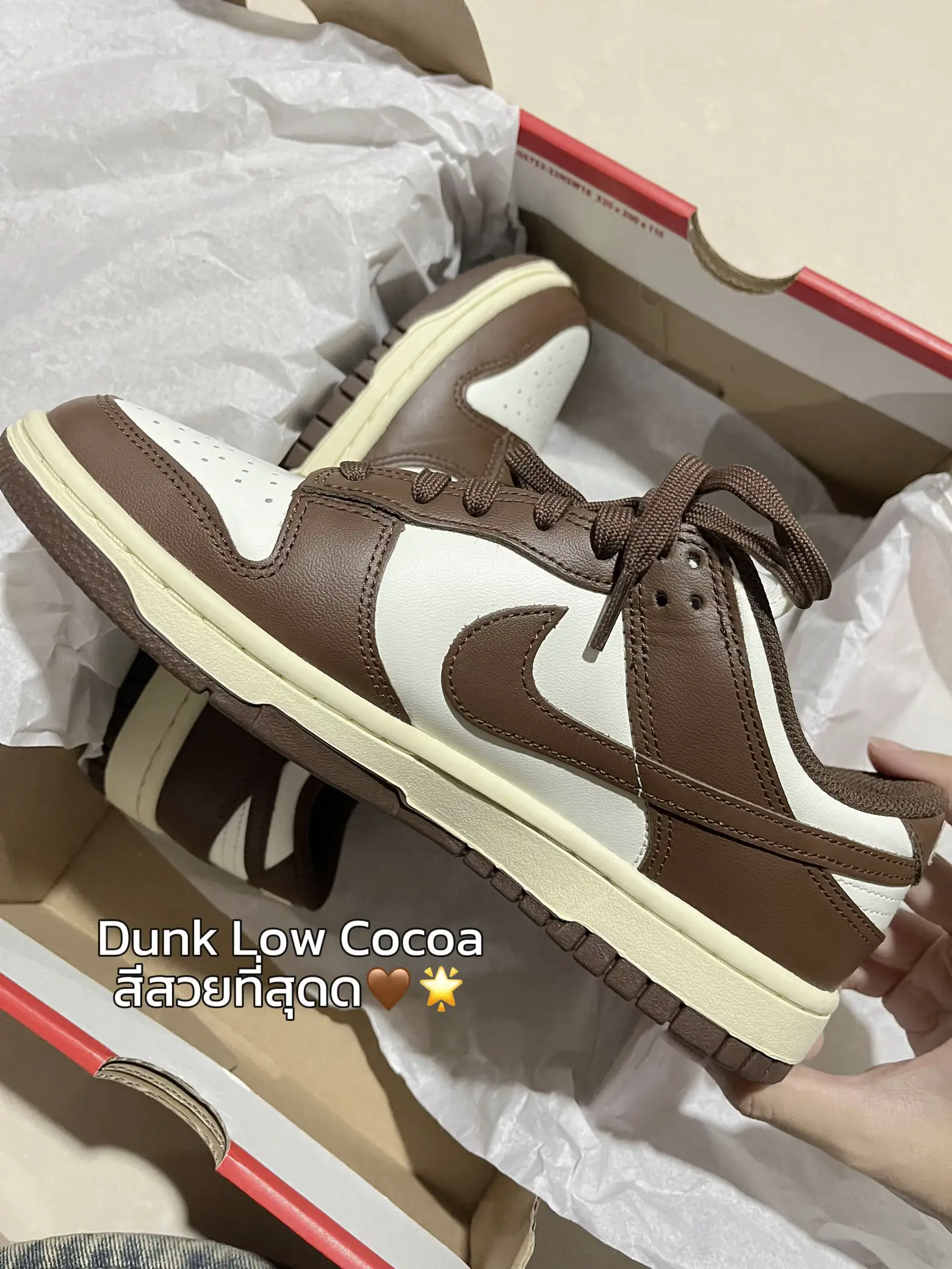 ป้ายยา Nike Dunk Low Cocao wow🌟🤎 | น้ำตาลที่ถูกต้อง!🤩 | แกลเลอรีที่ ...