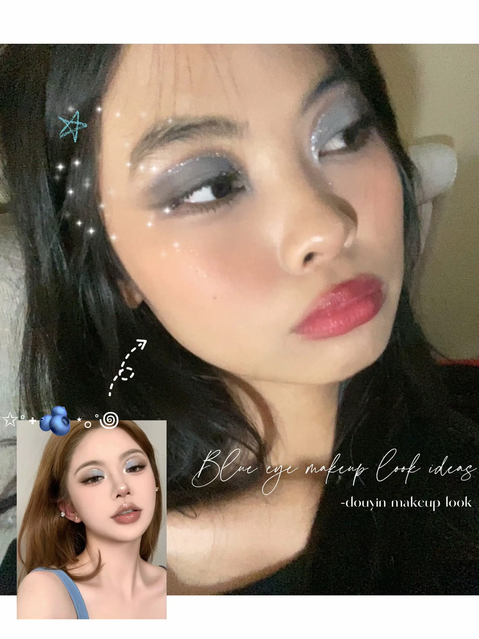 Blue douyin makeup look ideas!~ | Video dipublikasikan oleh aya ⋆ ...