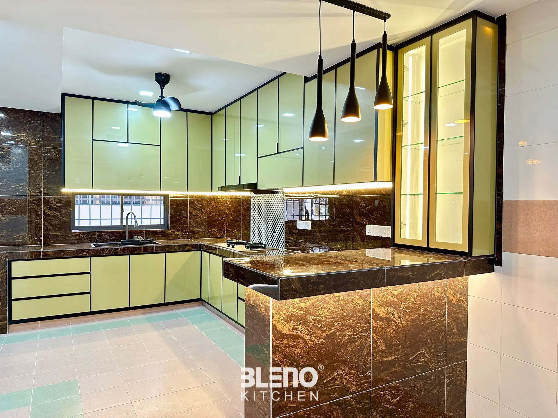 Concrete Tiles Table Top & Kitchen Cabinet | Galeri disiarkan oleh ...