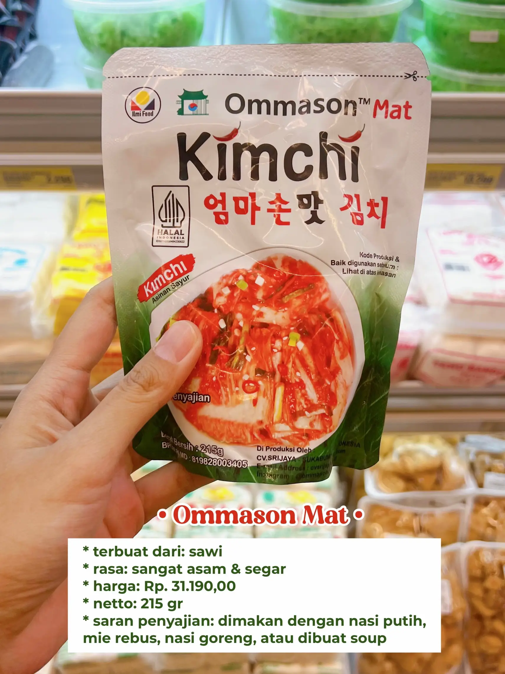 KIMCHI HALAL MUI AVAILABLE DI SUPERMARKET 😍🫶🏻‼️ | Galeri diposting oleh ourlifecorner | Lemon8