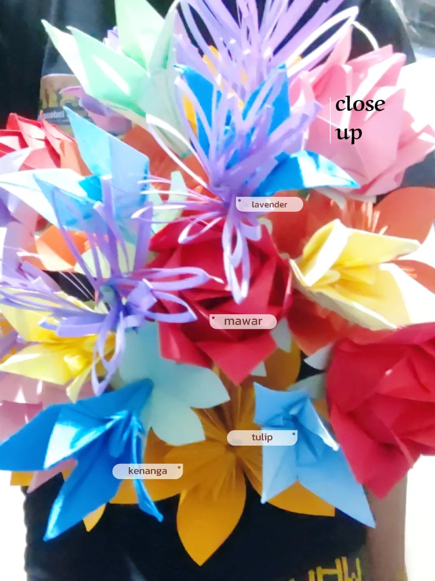 - diy bucket bunga origami 💐- | Galeri diposting oleh call me azza💐 | Lemon8