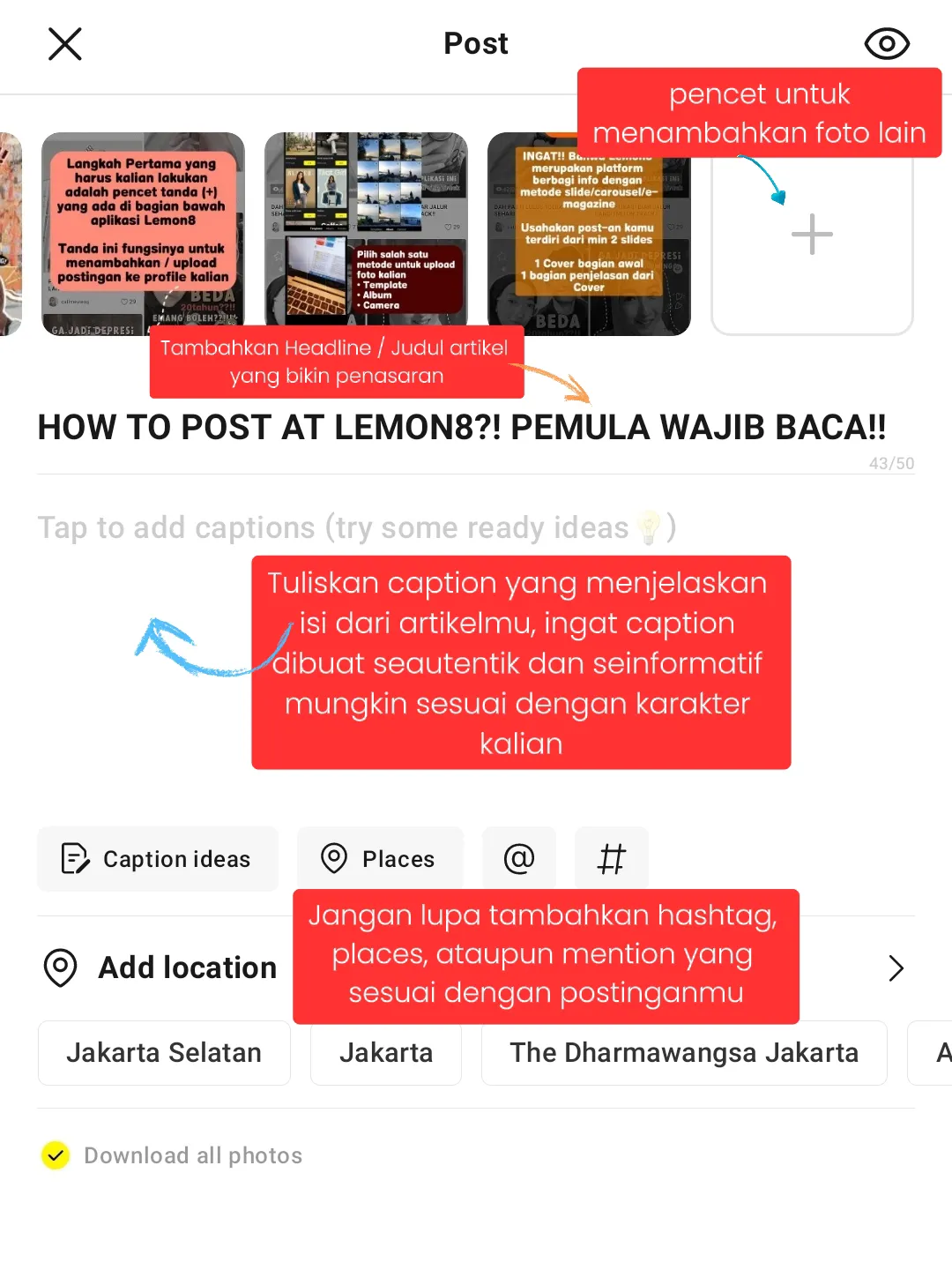 CARA POST DI LEMON8 BEDA!! #EditingdiLemon8 | Galeri diposting oleh callmeviesq | Lemon8