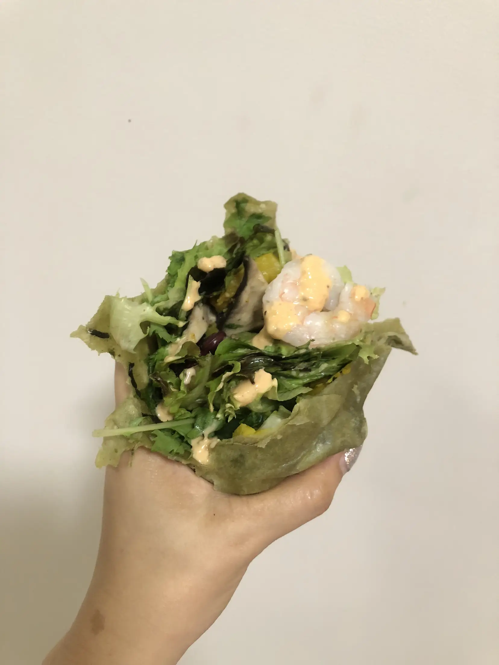 แรปแป้งผักรวม จากร้านโอ้กะจู๋ แป้งดีมากแช่เย็นข้ามคืนยังอร่อยเลย | แกล ...