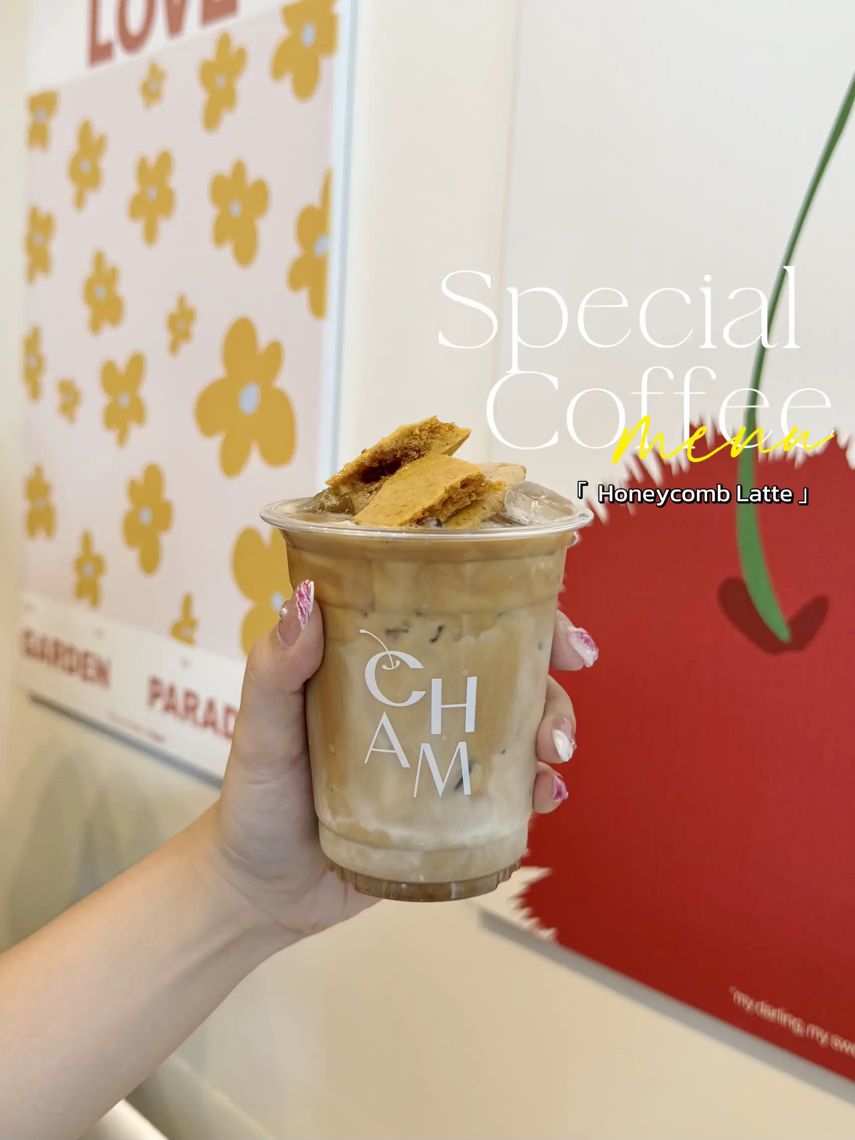 CHAMTHING🍒 คาเฟ่เชอร์นี่ลูกยักษ์🤩 | แกลเลอรีที่โพสต์โดย bammjii | Lemon8