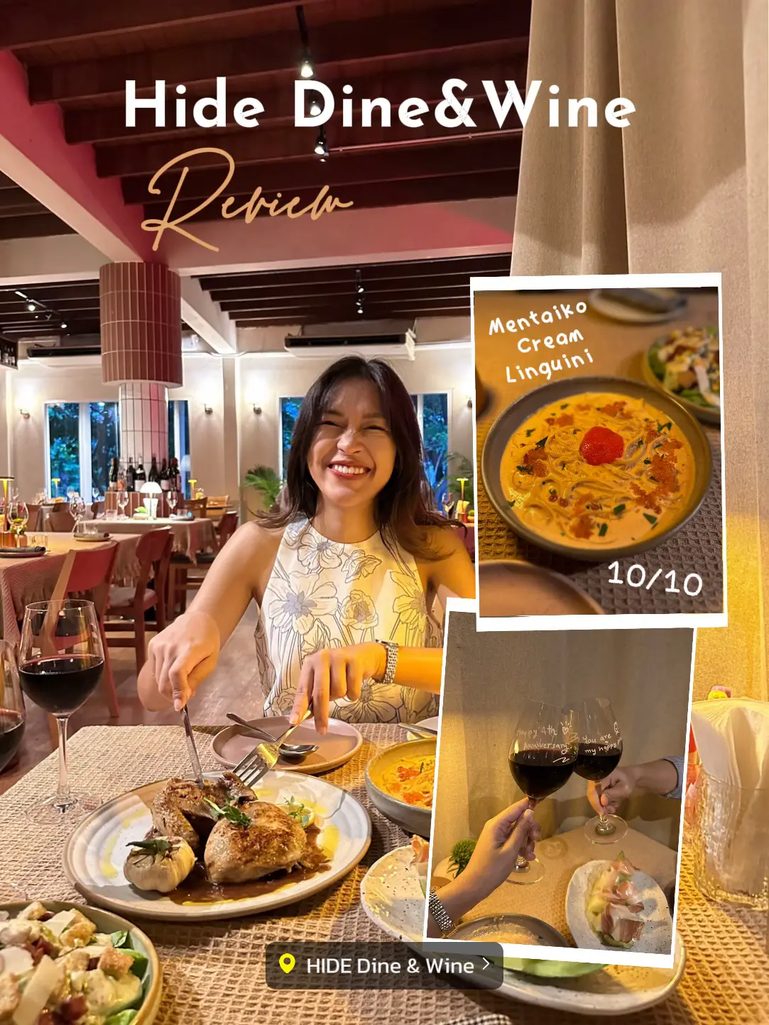 เดทร้านไวน์ HIDE Dine & Wine สไตล์โฮมมี่ ฟีลดี ราคาน่ารัก | แกลเลอรีที่ ...
