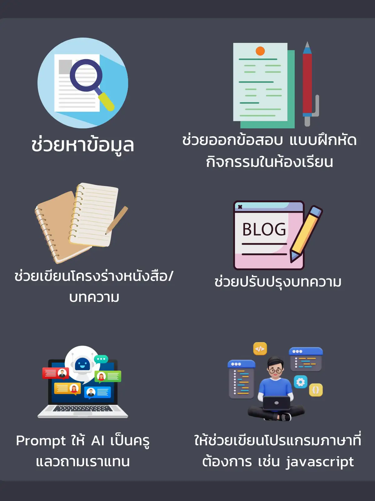 Chat GPT ช่วยทำการบ้านได้เร็วขึ้น 10 เท่า | แกลเลอรีที่โพสต์โดย นักเดฟ - NakDev | Lemon8