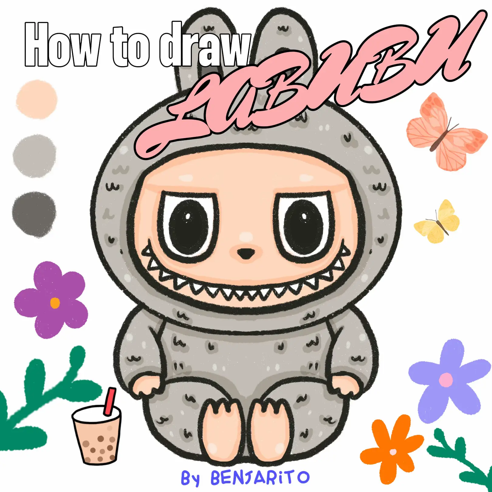 HOW TO DRAW 🫶LABUBU 🫶 | แกลเลอรีที่โพสต์โดย Ben Ja Rito | Lemon8