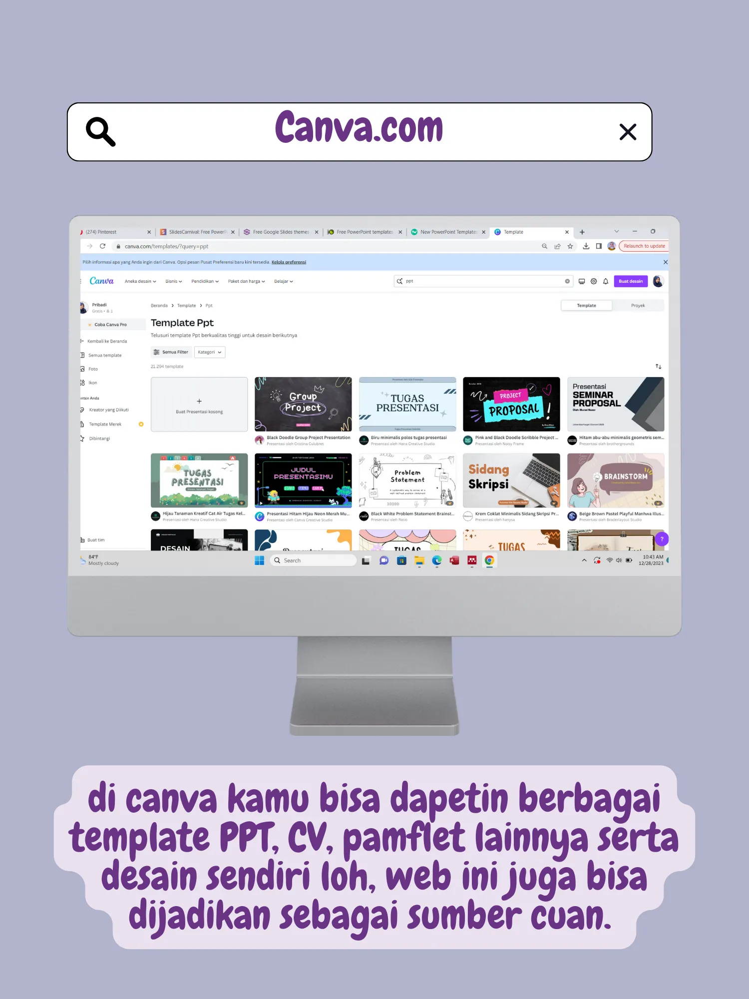 Template Ppt Tugas - Pencarian Lemon8