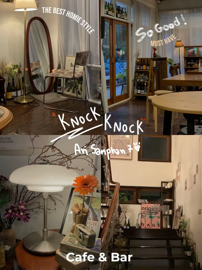 🍝 Knock Knock cafe and Bar ร้านดังย่านอารีย์🤍 | แกลเลอรีที่โพสต์โดย J.jjiraa | Lemon8