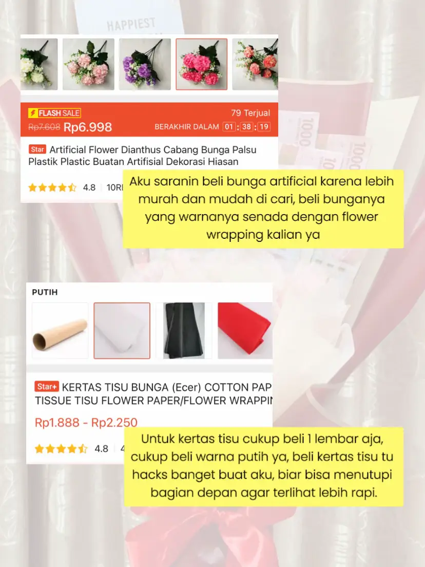 TUTORIAL BIKIN MONEY BOUQUET SENDIRI, AUTO HEMAT ‼️ | Galeri diposting oleh Erika Christie | Lemon8
