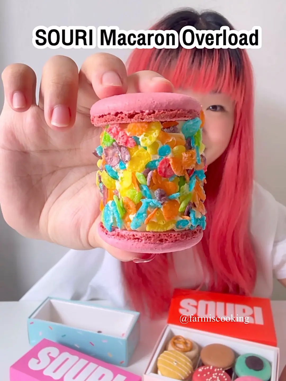 มาการองยักษ์SOURI😋 | วิดีโอที่เผยแพร่โดย farmiscooking | Lemon8