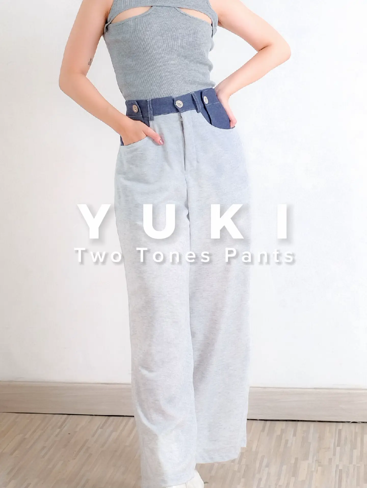 celana panjang wanita kekinian 2023: Yuki Two Tone | Video published by MyYoora | Lemon8