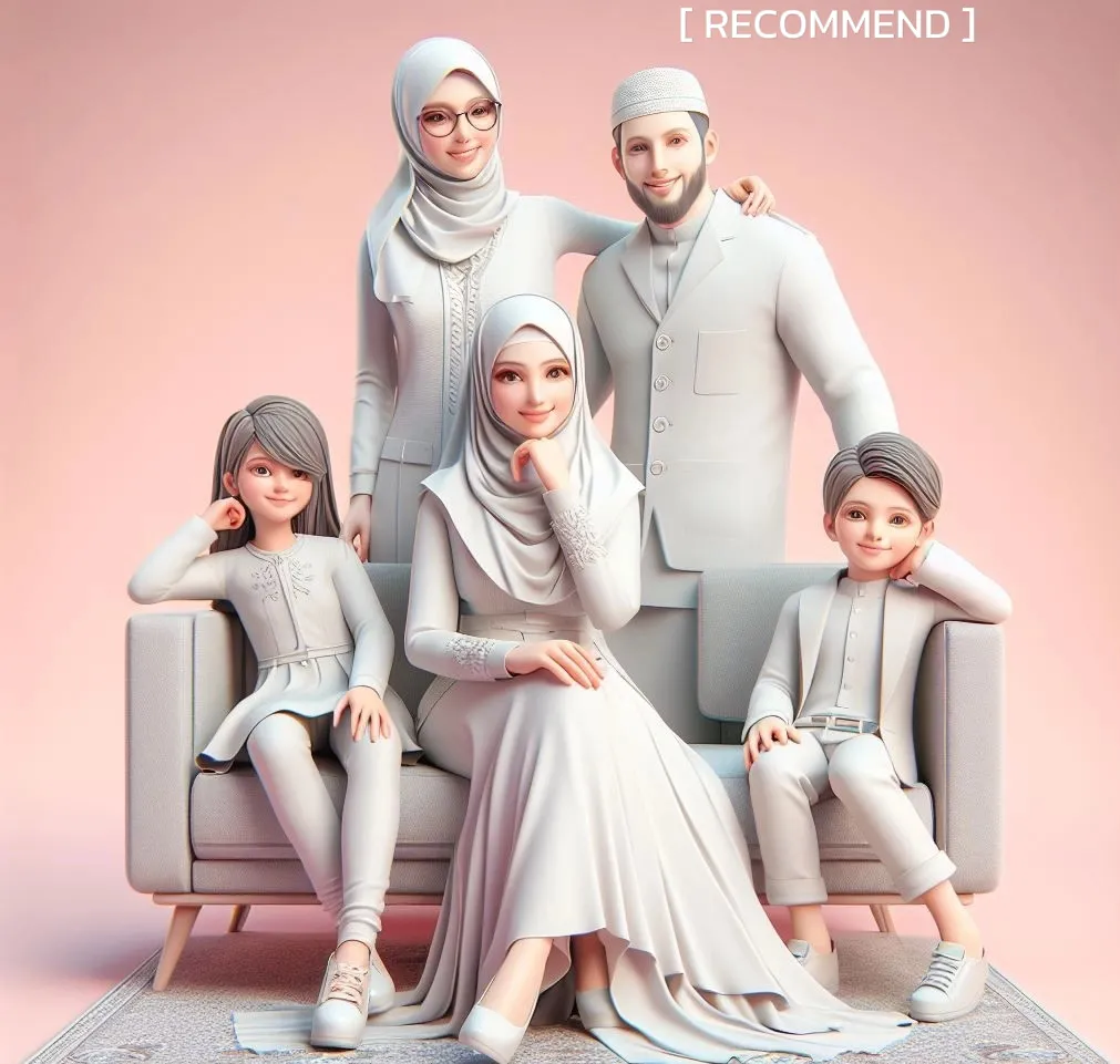 Foto Kartun Ayah Ibu 2 Anak Laki Laki 1 Perempuan - Pencarian Lemon8