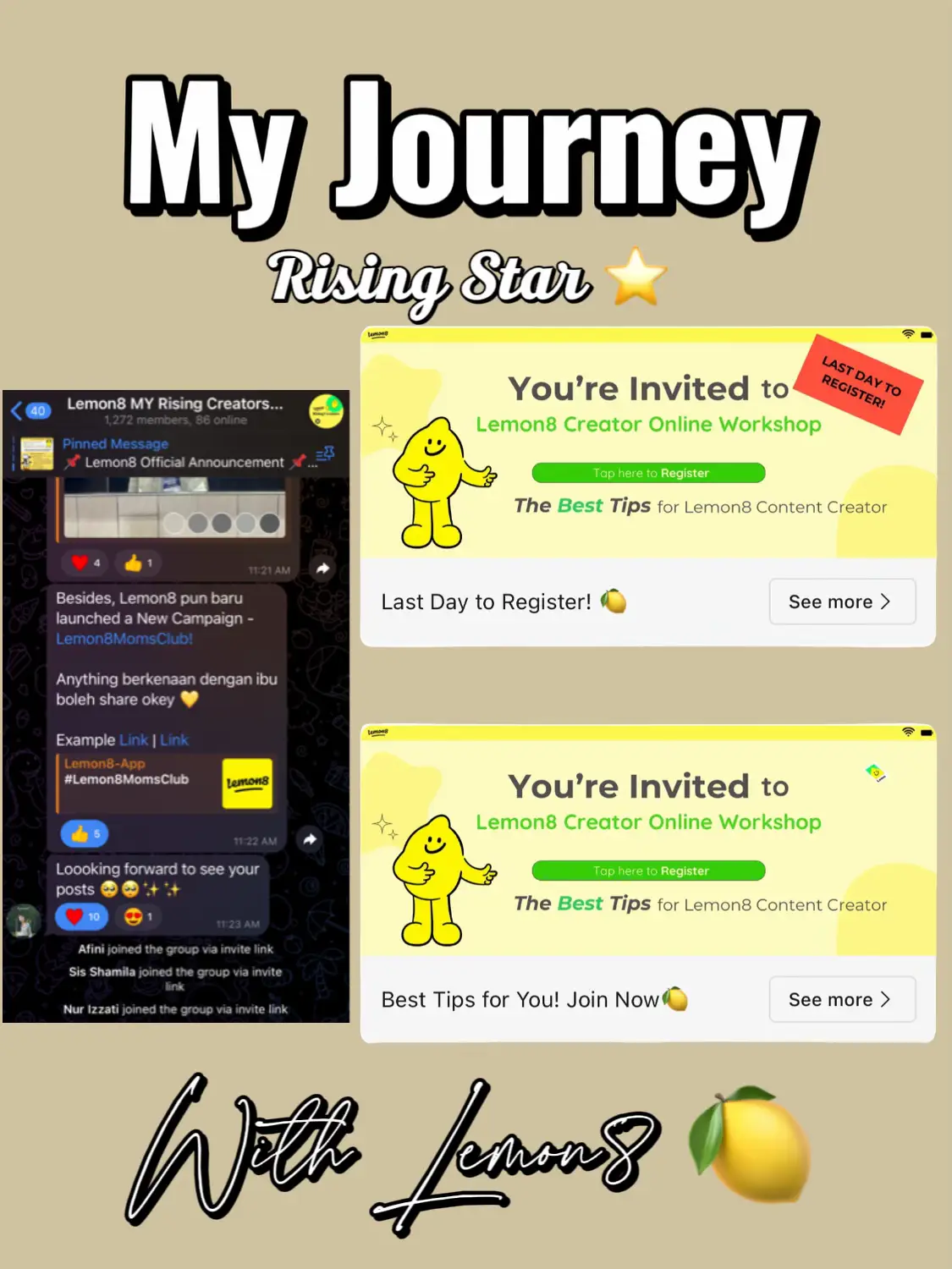 My Journey With Lemon8 🍋 | Galeri disiarkan oleh Nurul Huda | Lemon8