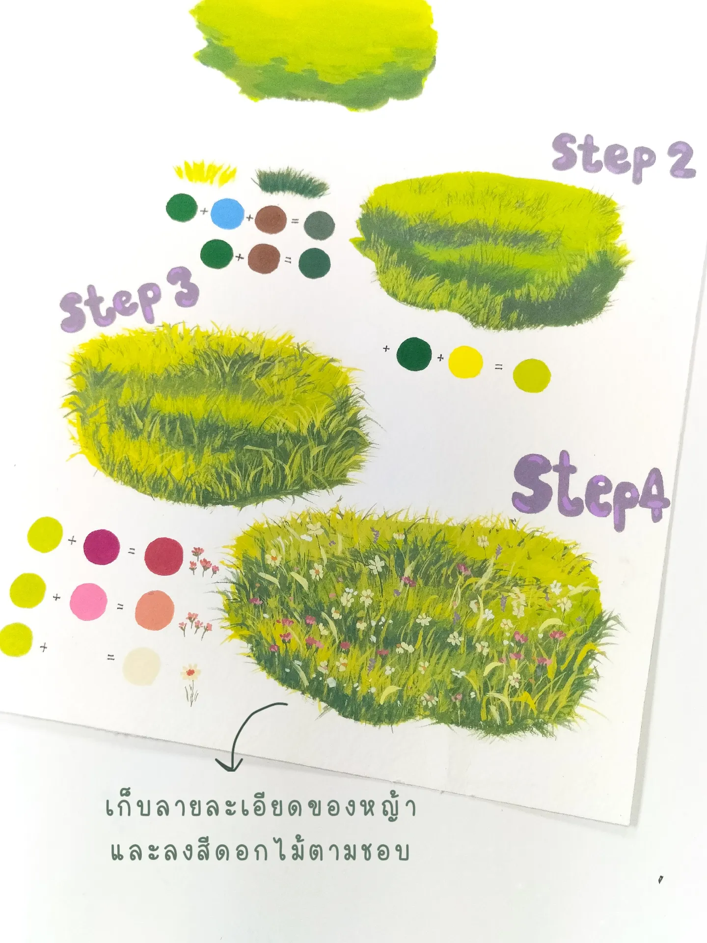 How To Paint Ghibli Grass 💚🏡🐛🌷 | แกลเลอรีที่โพสต์โดย La LUNa | Lemon8