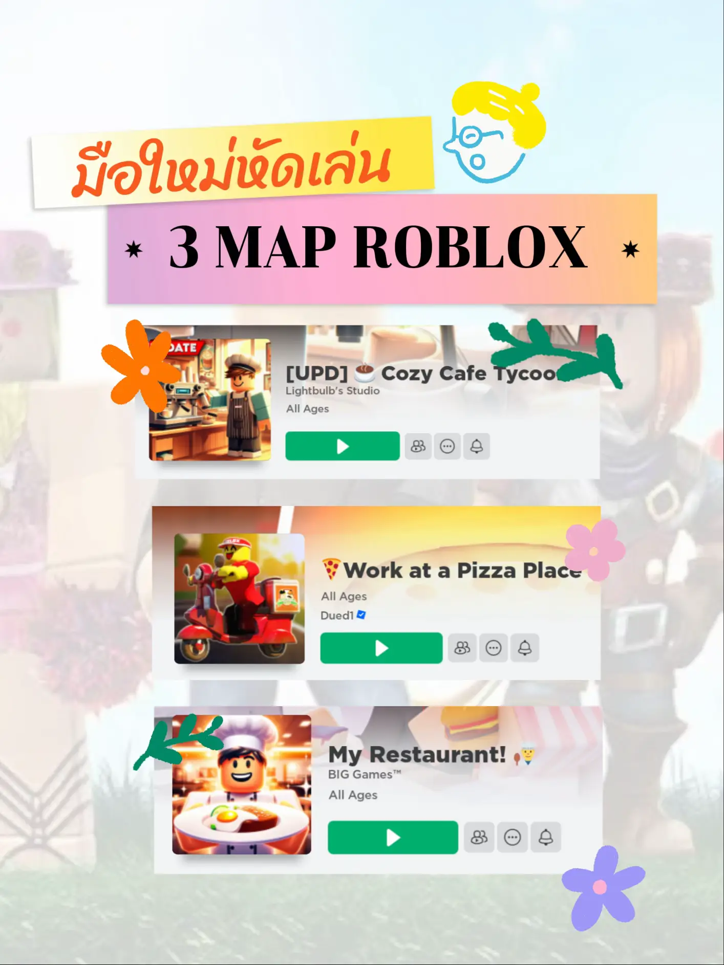 แนะนำแมพRobloxที่สนุกๆ! | แกลเลอรีที่โพสต์โดย Real Namwan | Lemon8