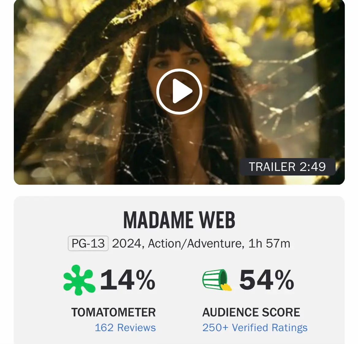 Madame Web | หนังแอคชั่นที่ดูแล้วตั้งคำถามว่า จะสู้กี่โมง? | แกลเลอรีที่โพสต์โดย memo box | Lemon8