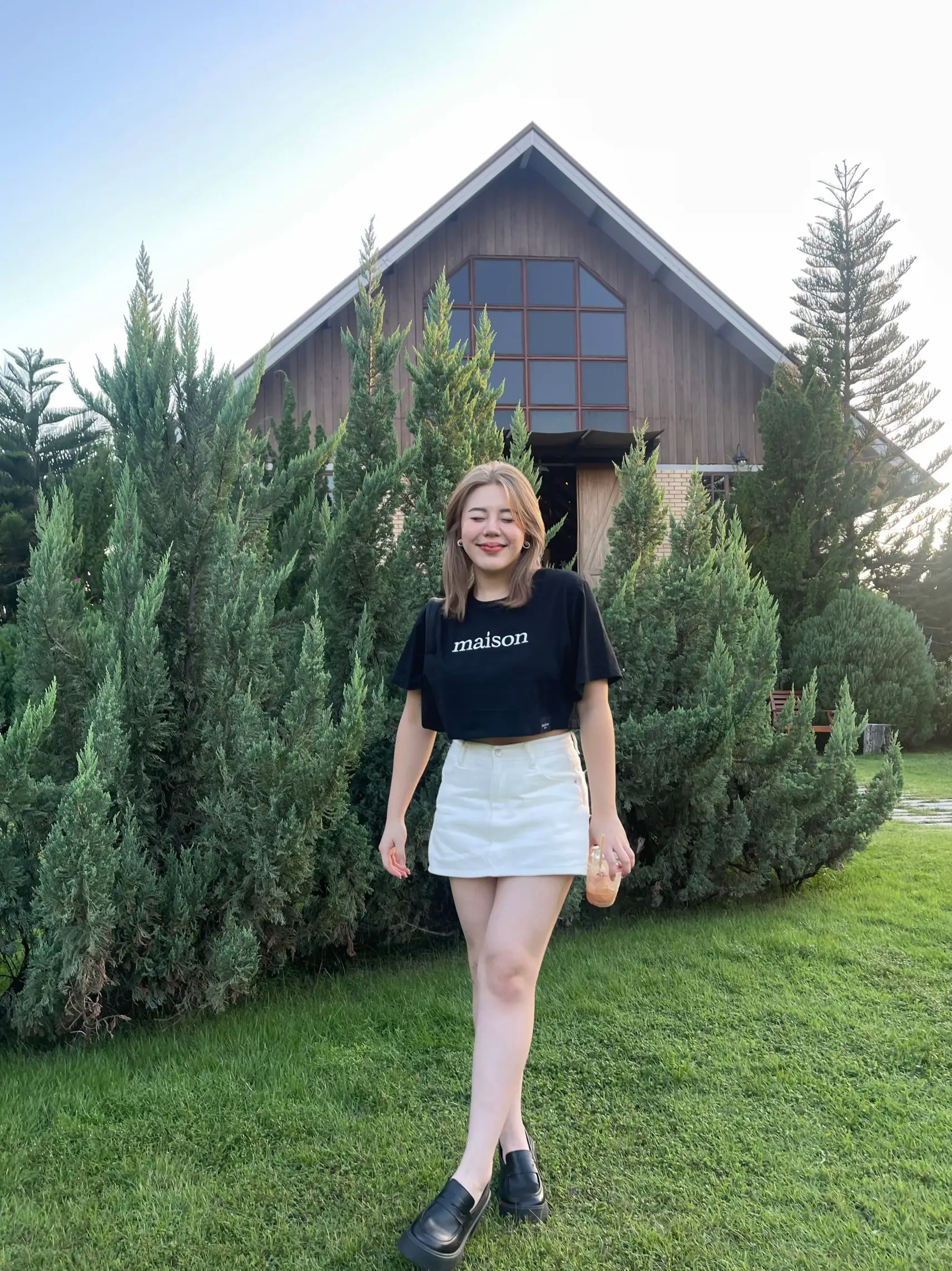 CASUAL OOTD 🌲🤍 ป้ายยากระโปรงพรางหุ่นสาวอวบ | แกลเลอรีที่โพสต์โดย BIBI 🧚🏻‍♀️ | Lemon8