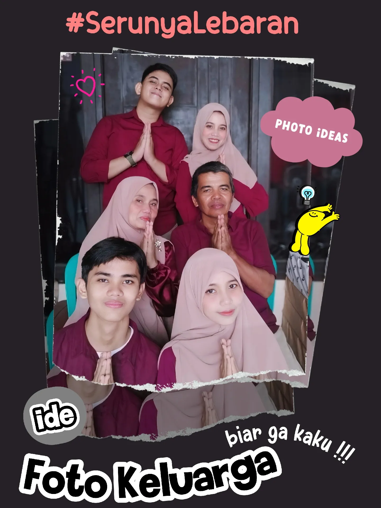 Family Photo ideas (Foto ber-enam) #SerunyaLebaran | Galeri diposting oleh Tezajho | Lemon8