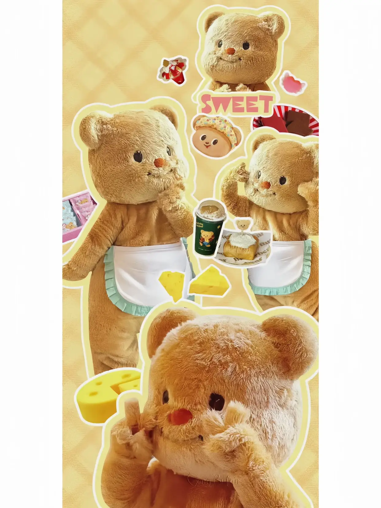 ; วอลเปเปอร์น้องหมีเนย 𝗕𝗲𝘁𝘁𝗲𝗿 𝗕𝗲𝗮𝗿 🧈🧸 | แกลเลอรีที่โพสต์โดย Paweena Katasai | Lemon8