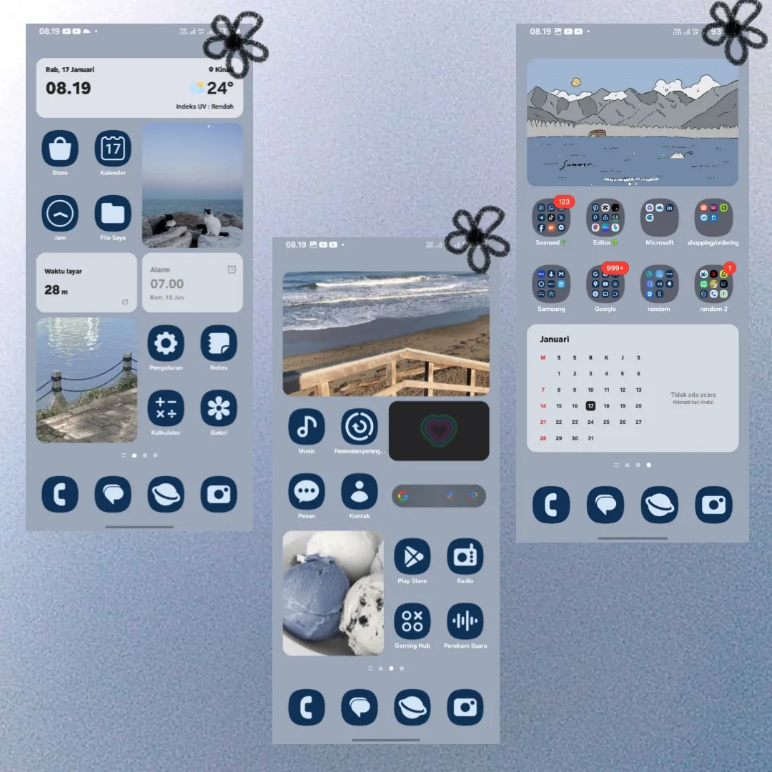 🦋 How to Make Aesthetic widget on Samsung 🦋 | Galeri diposting oleh ...