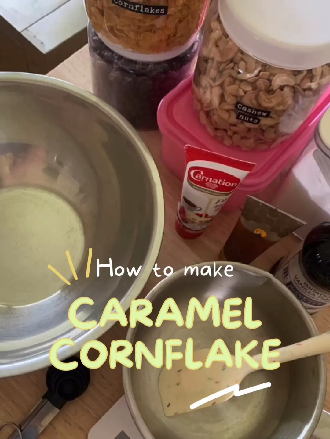 how to make caramel cornflake 🌽🧈 | วิดีโอที่เผยแพร่โดย CHM | Lemon8